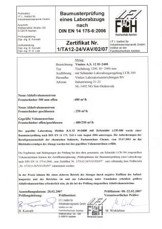 EN 14175 & NPR 4500 | Vinitex